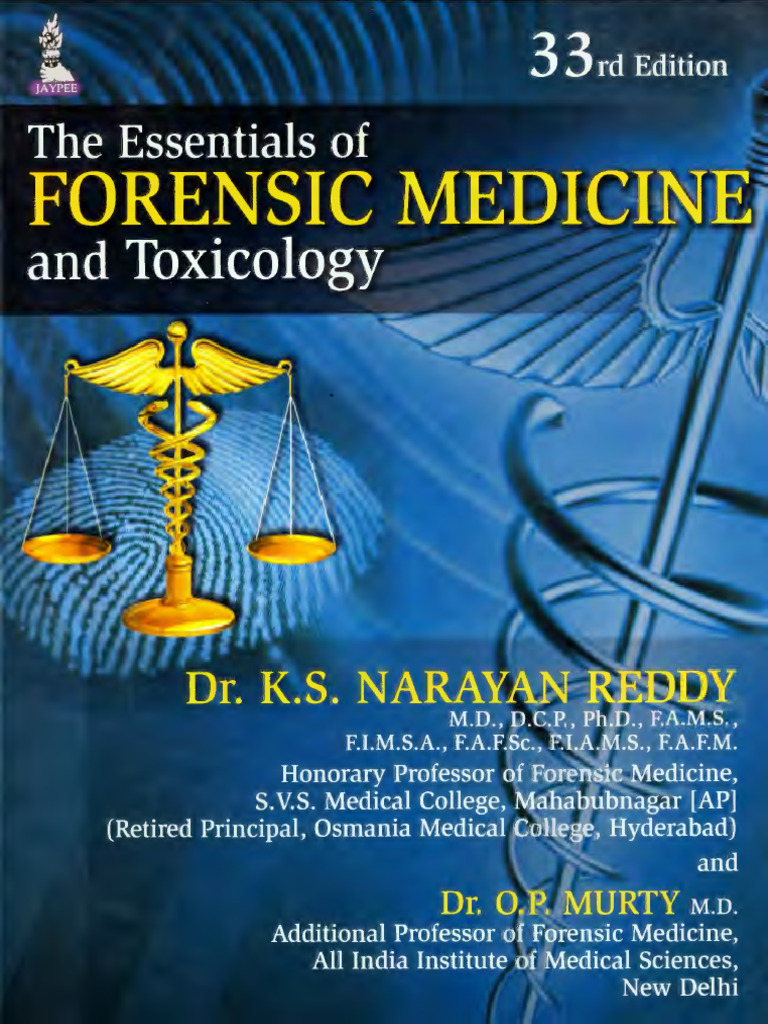 Essentials of Forensic Medicine (KS Narayan Reddy 33rd) | PDF | Coroner ...