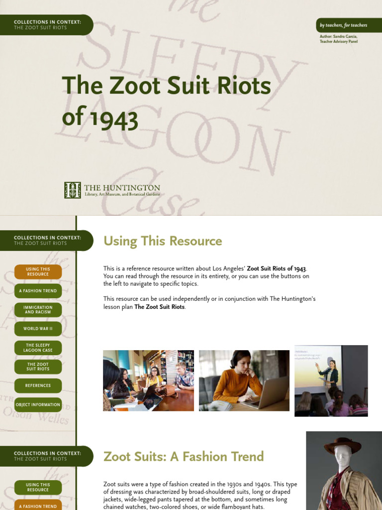 Collections in Context - Zoot Suit Riots | PDF