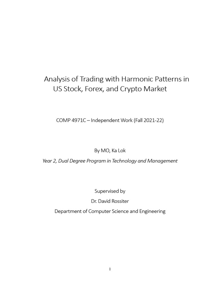 Trading Harmonic Patterns 1 Pdf Technical Analysis Financial Markets