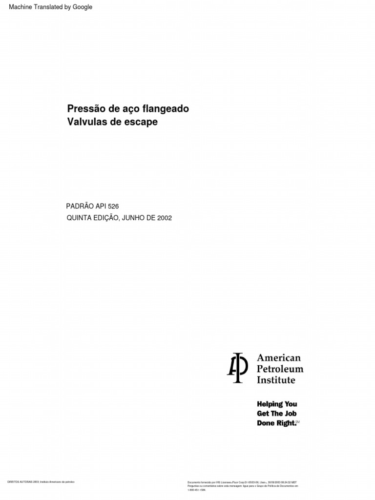 Api 526 | PDF | Válvula | Aço