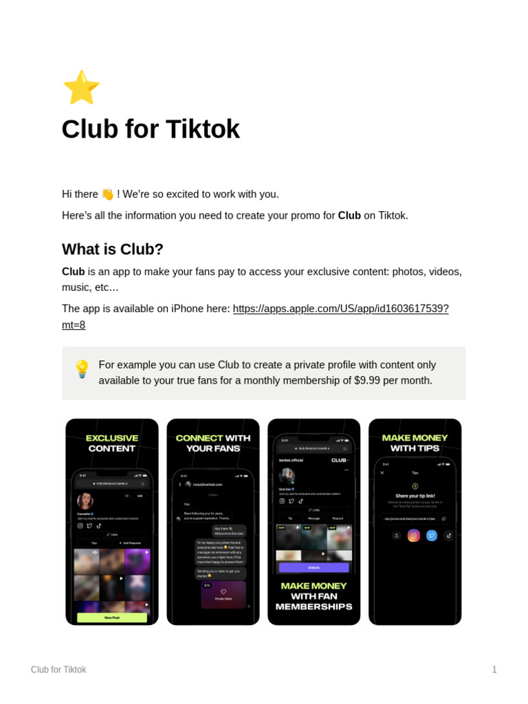 Club For Tik Tok | PDF