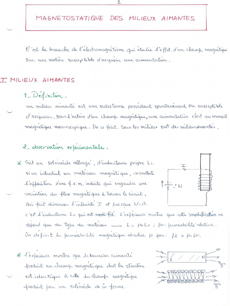 Cours Magnetisme | PDF