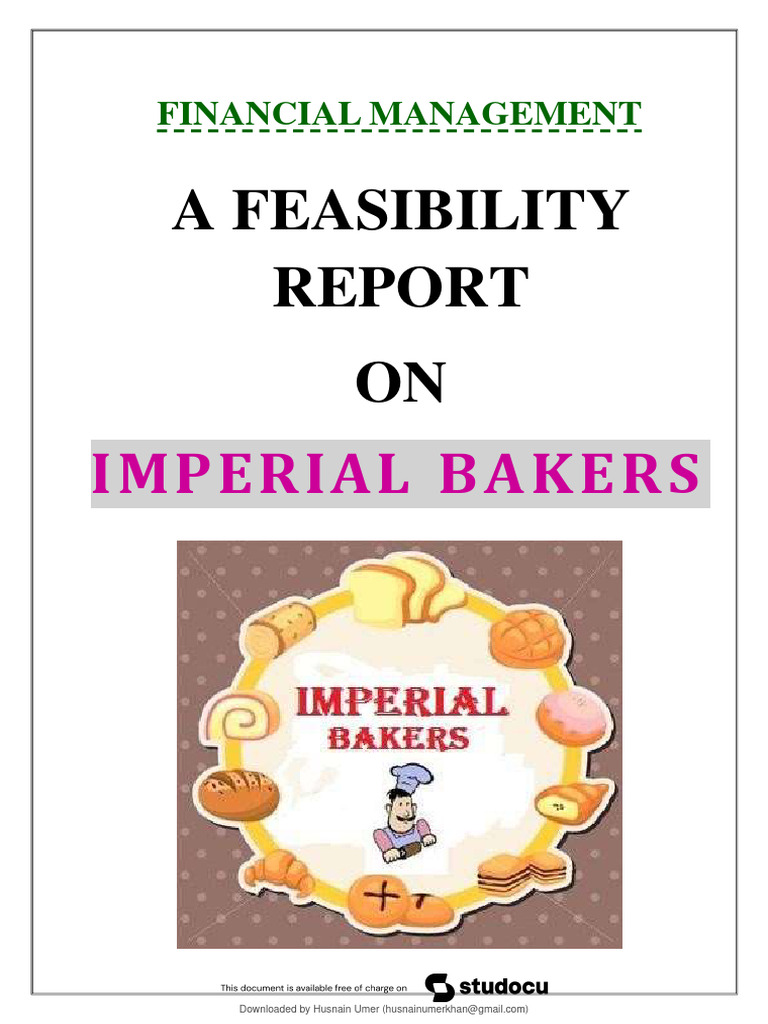 Feasibility Report for Imperial Bakers | PDF | Baking | Bakery