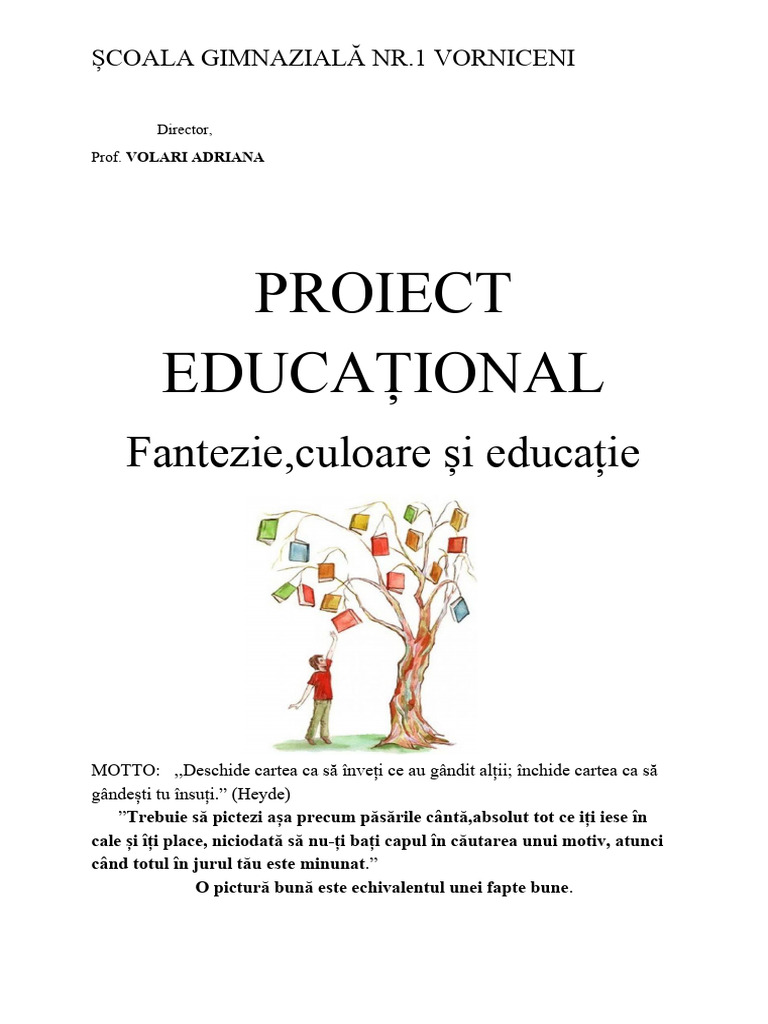 Proiect_Ziua lecturii | PDF