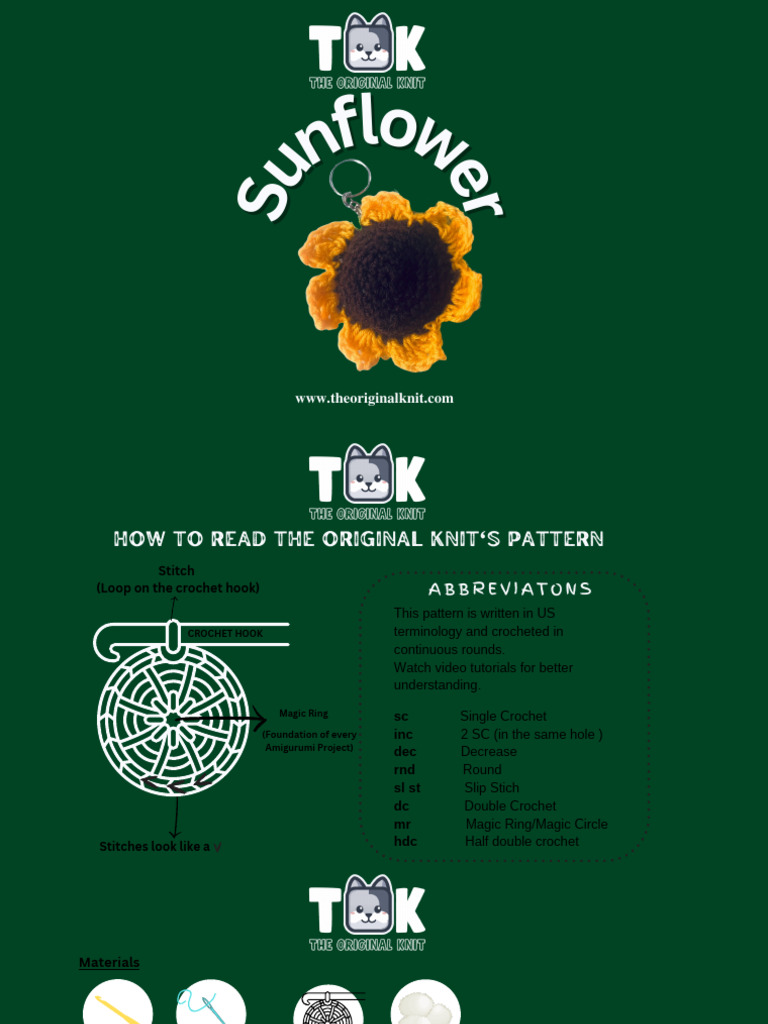 Sunflower | PDF | Crochet | Crafts