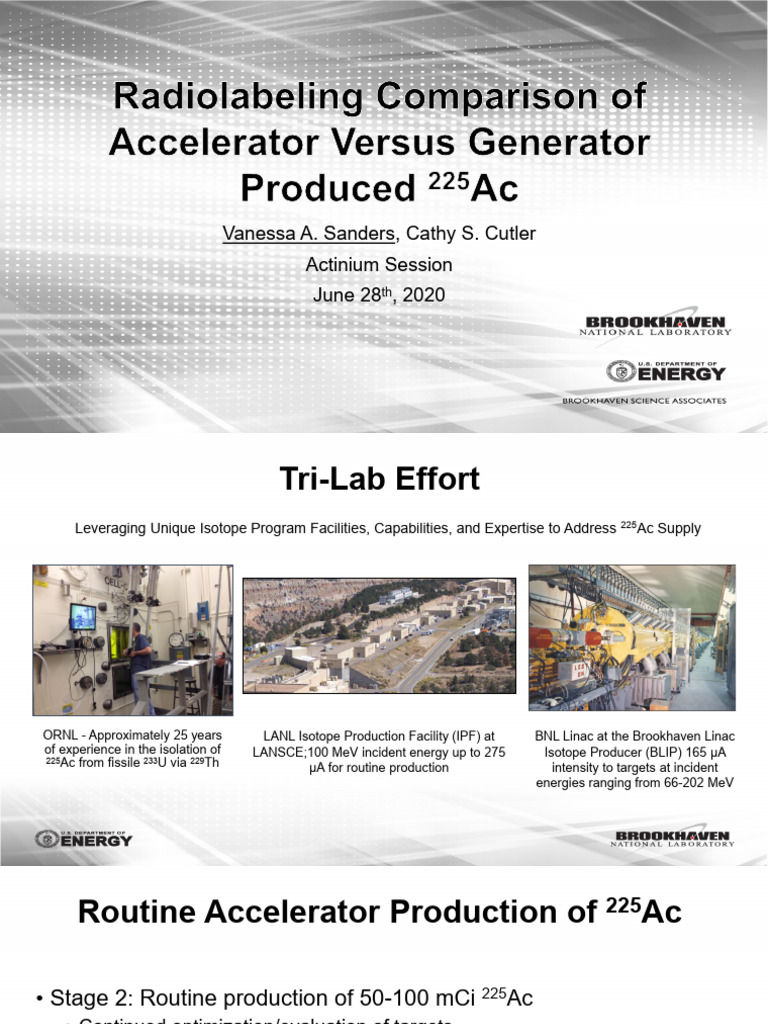 Vanessa A. Sanders, Cathy S. Cutler Actinium Session June 28, 2020 ...