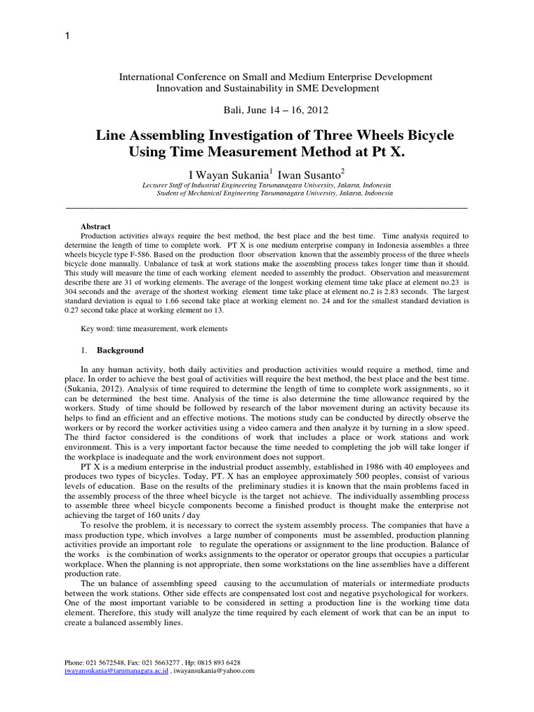 Jurnal Line Balancing Presentasi | PDF | Accuracy And Precision | Map