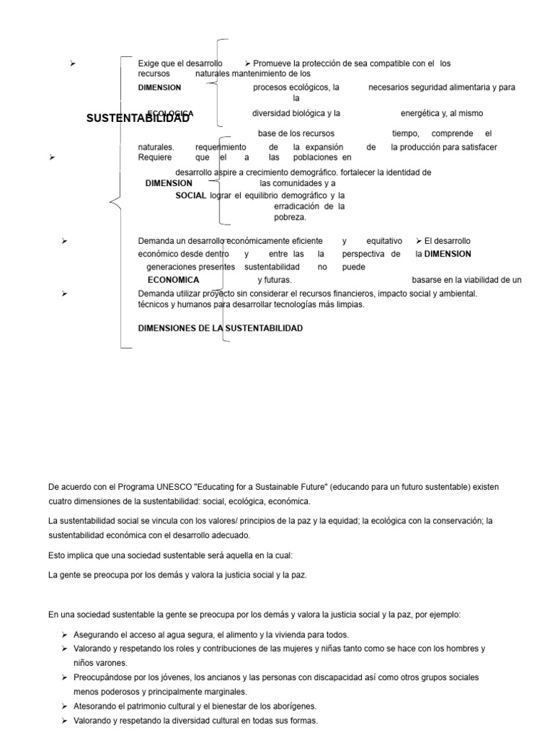Cuadro Sinoptico de La Sustentabilidad | Descargar gratis PDF ...