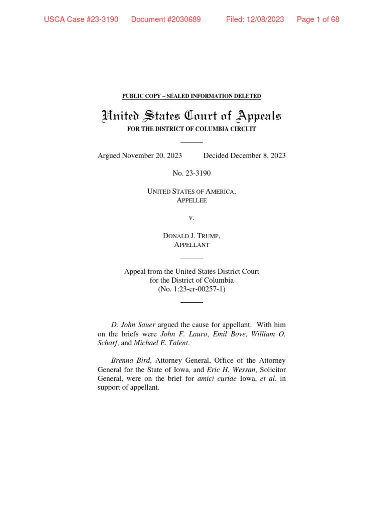 Gov Uscourts Cadc 40232 1208578024 0 | PDF | Interlocutory Appeal ...