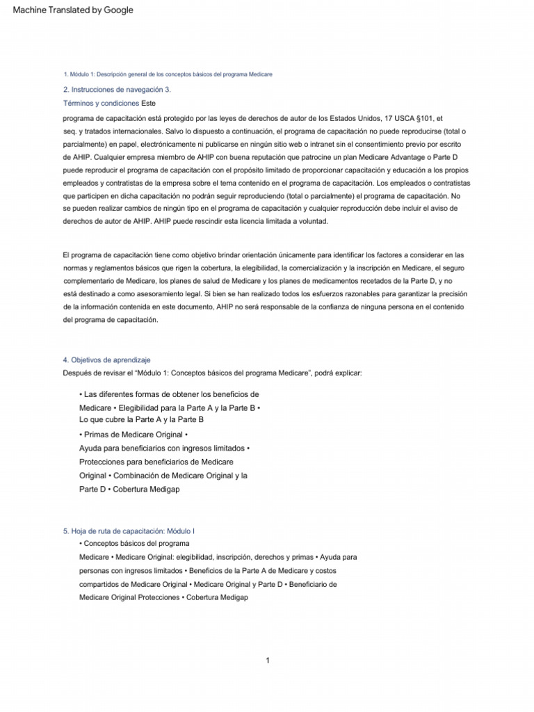 Medicare Module 1 - PY 2023 (1) Español | PDF | Medicare (Estados ... Medicare Module 1 - PY 2023 (1) Español | PDF | Medicare (Estados ...