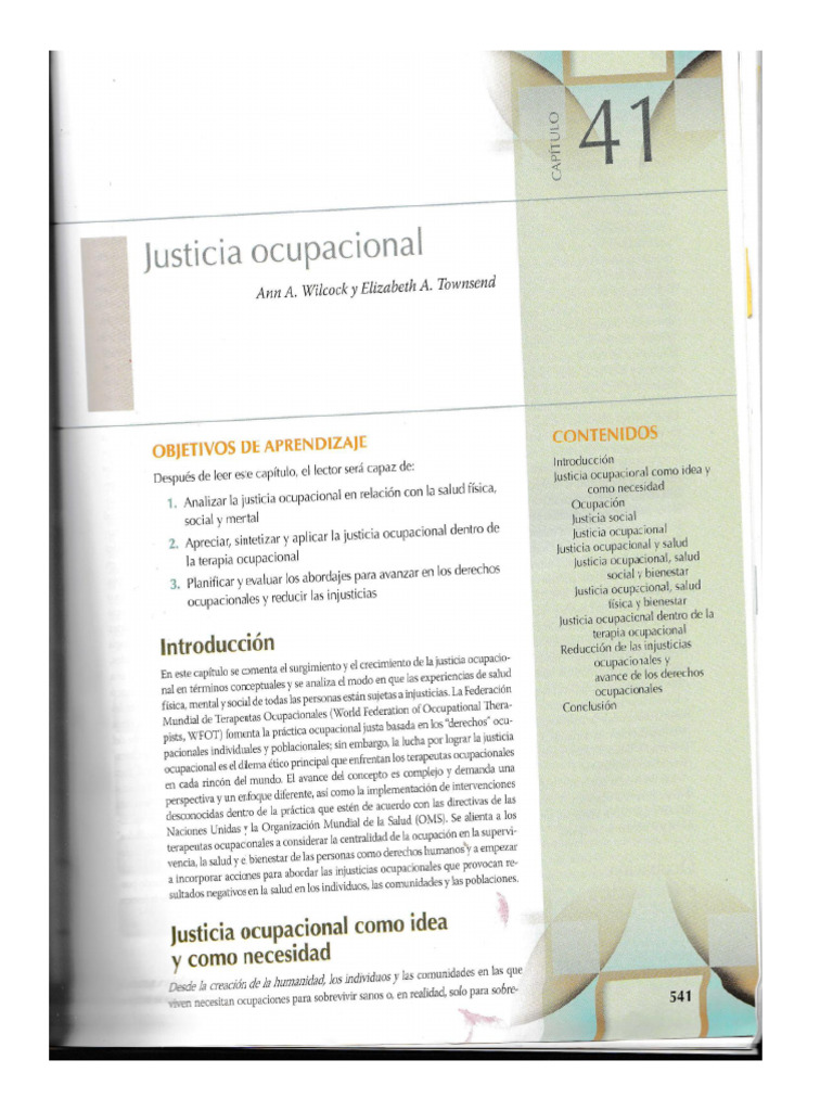 5.2 Justicia Ocupacional | PDF