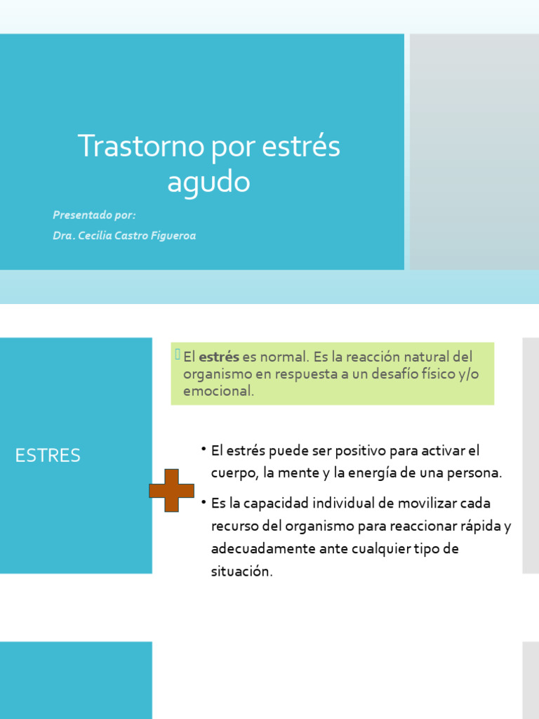 Trastorno Por Estrés Agudo | PDF | Estrés (biología) | Trauma psicólogico