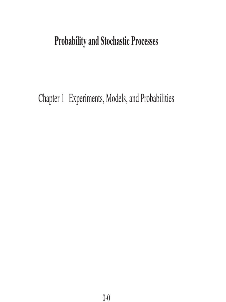 chapter1 | PDF | Set (Mathematics) | Probability Theory