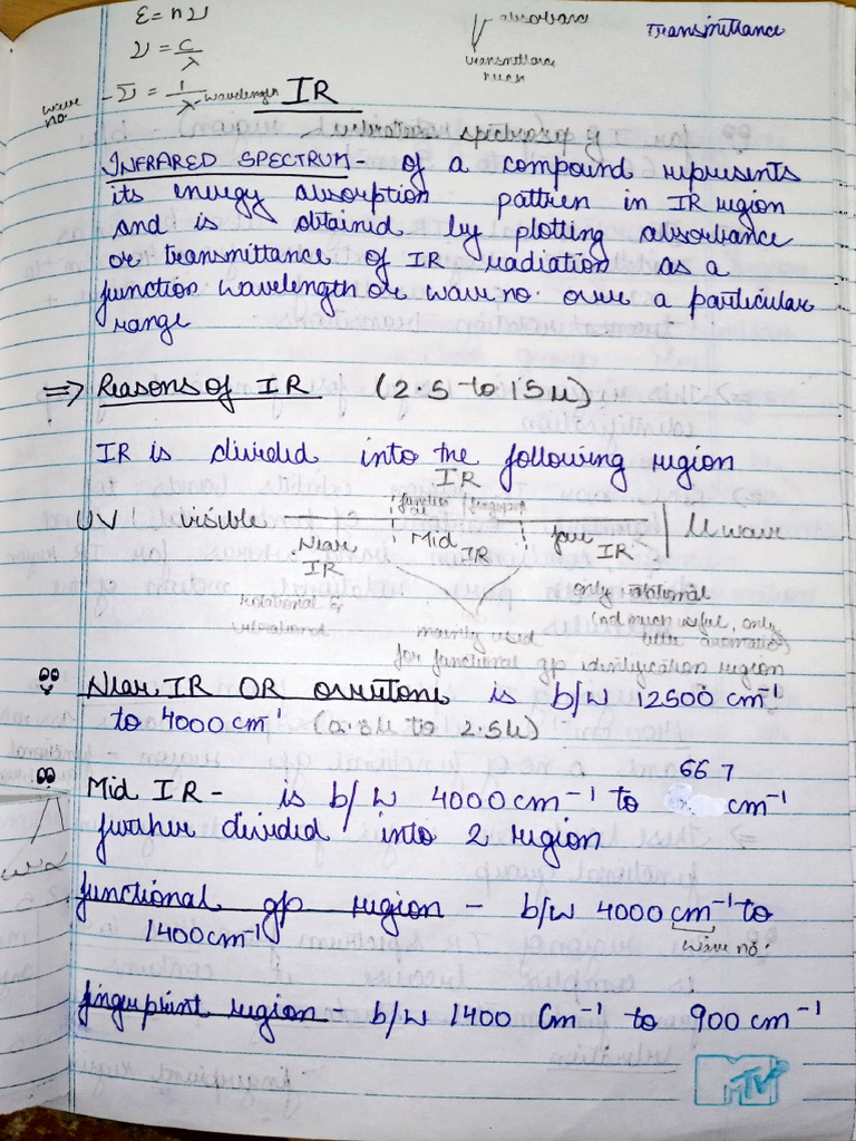 Ir Spectroscopy Notes | PDF