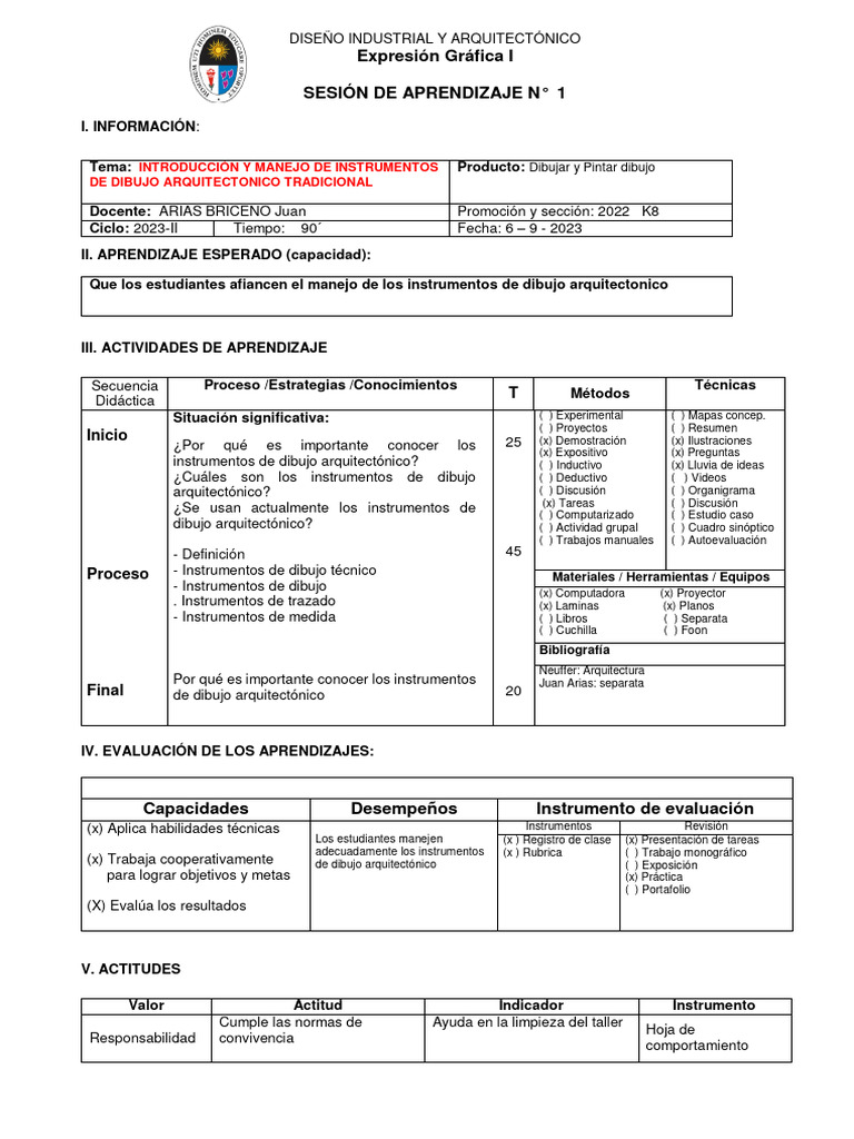 1 - Introduccion y Manejo de Instrumentos de Dibuo Arquitectonico ...