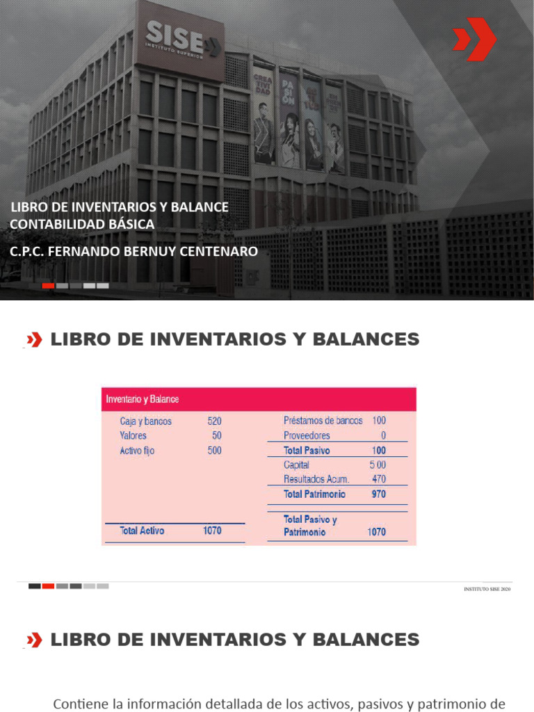Libro de Inventarios y Balances - CONSEPTO | PDF