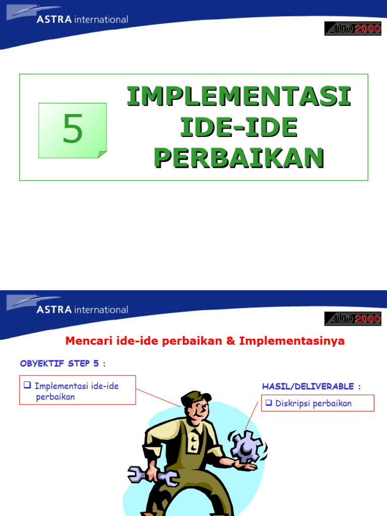 QCC-5 Implementasi Ide-Ide Perbaikan | PDF | Bisnis