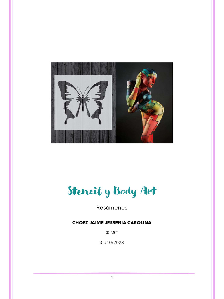 Stencil y Body Art | PDF | Arte