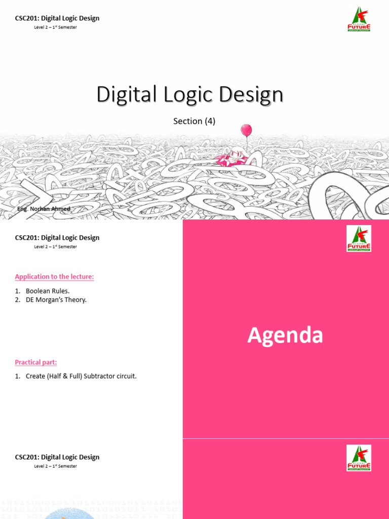 Digital Logic Design (Section-4) | PDF | Boolean Algebra | Teaching ...