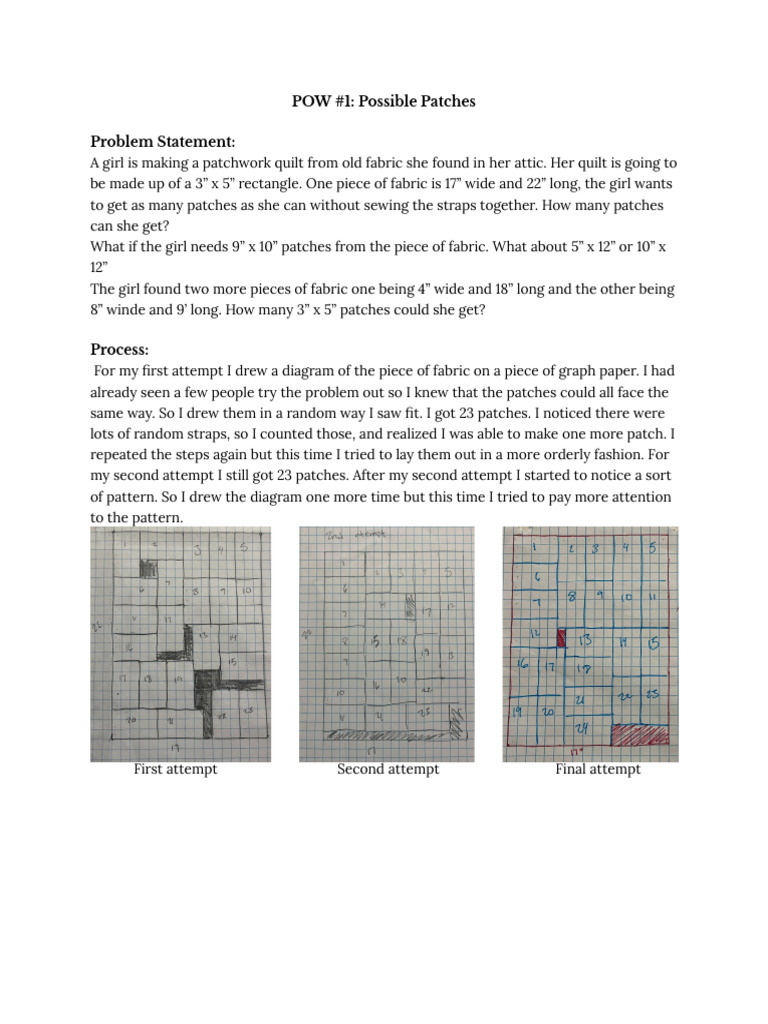 Jaylyn Allmon - Pow 1 - Possible Patches | PDF | Patchwork