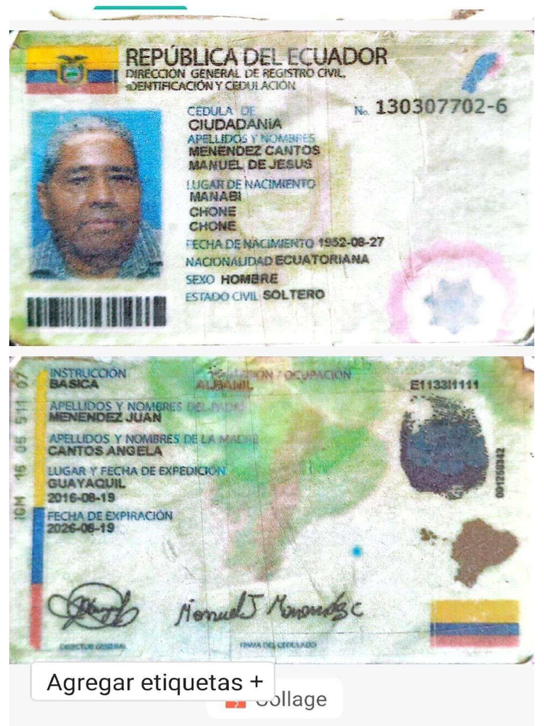 Cedula de Manuel | PDF