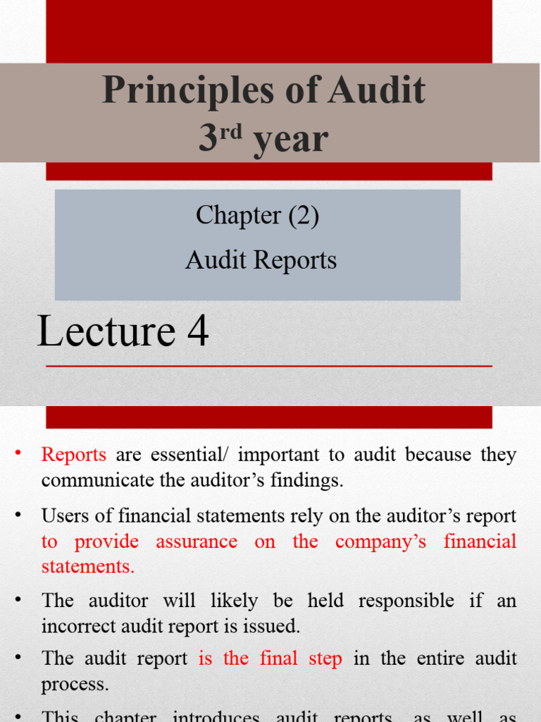 Auditing Lecture | PDF