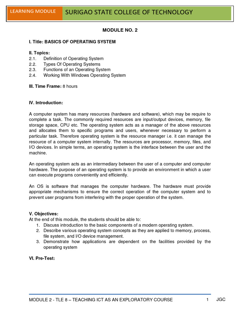 Module 2 TEACHINGICTEXPLORATORY | PDF | Operating System | Process (Computing)