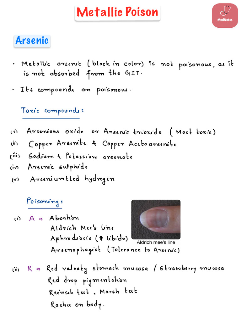 Metallic Poison | PDF | Mercury (Element) | Arsenic