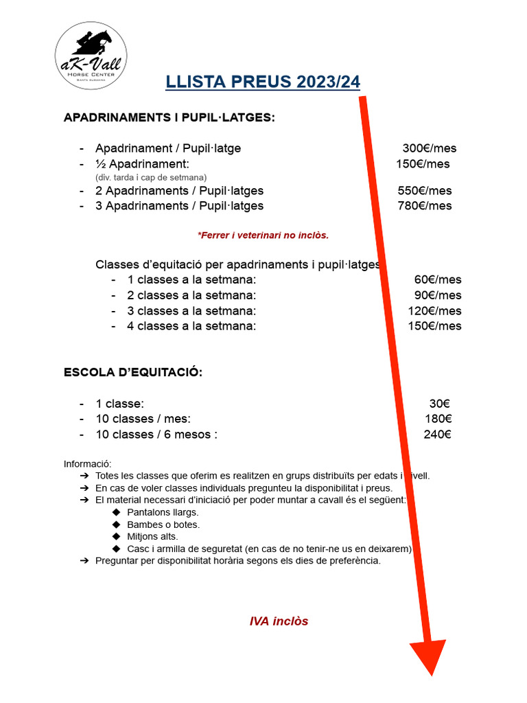 LLISTA_PREUS_2023 | PDF