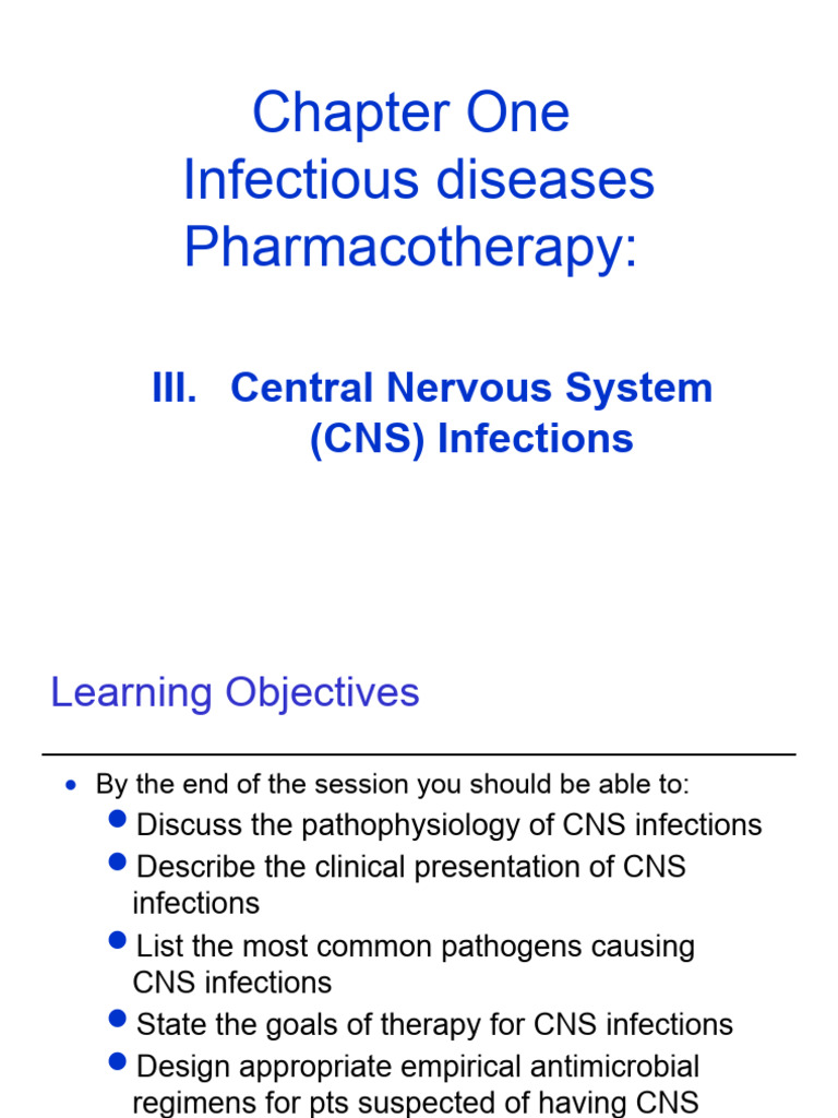 Therapy LV CNS 4th Year Kirubel | PDF | Meningitis | Diseases And Disorders