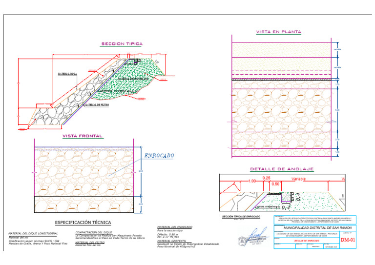 Detalle Enrocado Tarma-Detalle de Enrocado | PDF