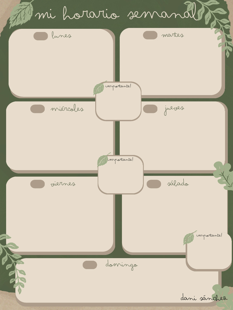Green Rustic Aesthetic Weekly Planner | PDF