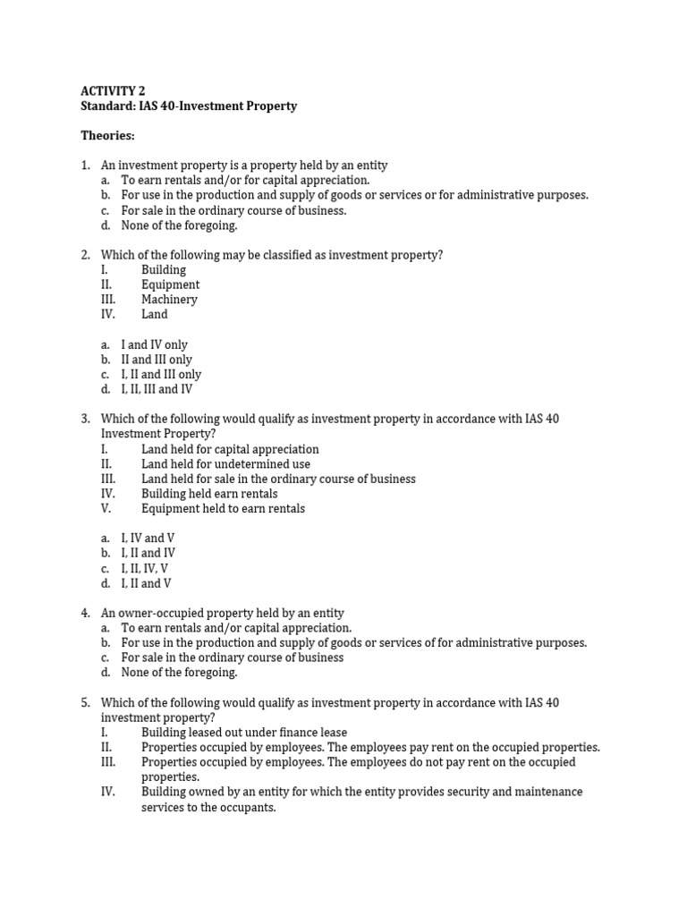 PAS 41 and PAS 40 | PDF | Fair Value | Cost