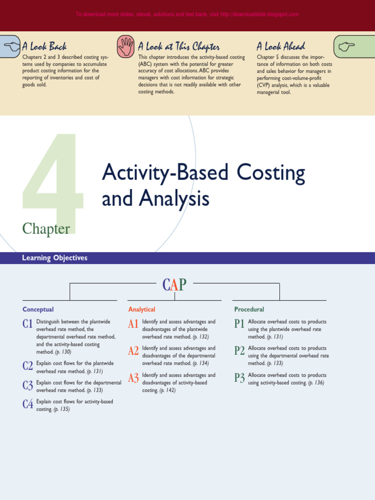 Chapter 4 - Activity-Based Costing and Analysis | PDF | Cost | Business Economics