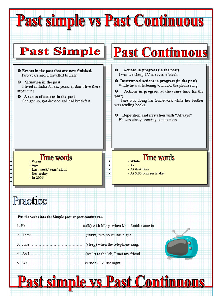 Simple Past Vs Past Continuous Practice 2 | PDF