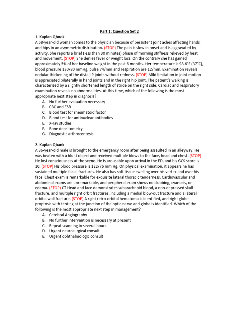 Part 1 Question Set 2 For Students | PDF