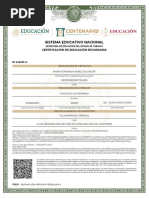 Certificado de Secundaria Erick | PDF