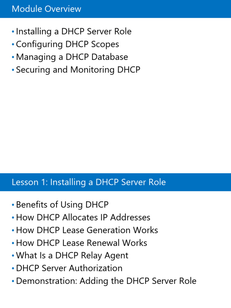 05 DHCP | PDF | Ip Address | Application Layer Protocols