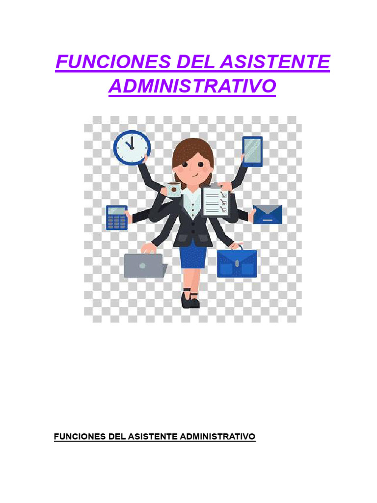 Funciones de Un Asistente Administrativo | PDF | Ciencias de la Computación | Tecnologías de la ...