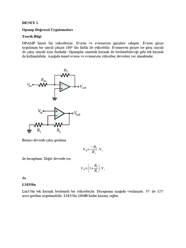 Opamp Deneyi | PDF