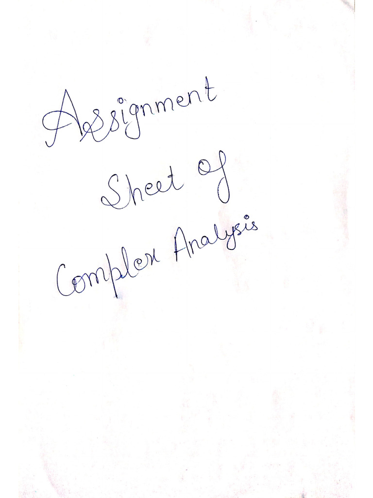 Complex Assignment Solution PDF | PDF