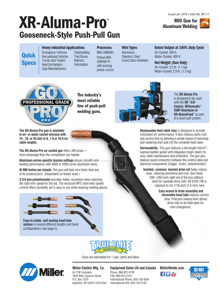 XR-Aluma-Pro: Gooseneck-Style Push-Pull Gun | PDF