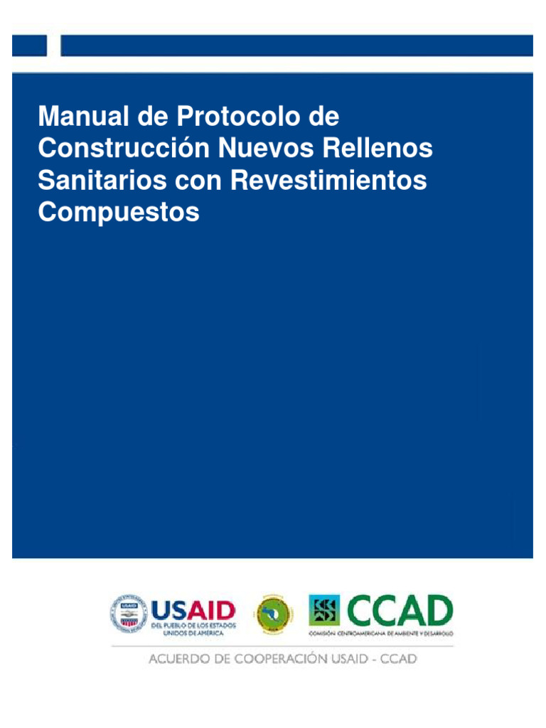 Manual de Protocolo de Construccion Nuevos Rellenos Sanitarios Con Revestimientos | PDF ...