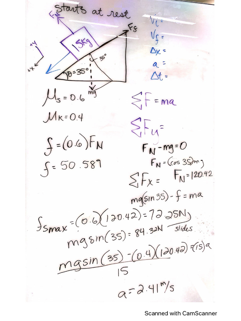 Physics Box Slope Question | PDF