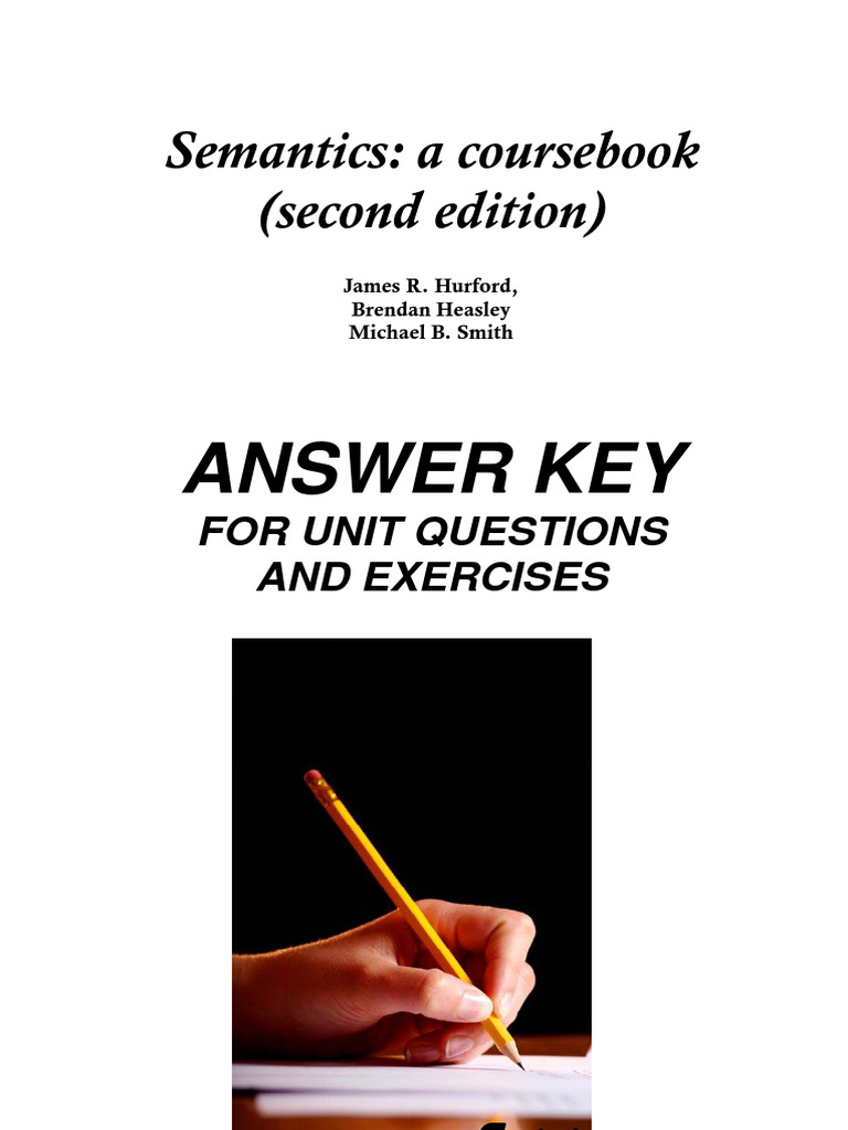 Only Answer Key To Semantics A Coursebook 2nbsped 0521671876 9780521671873 - Compress | PDF ...
