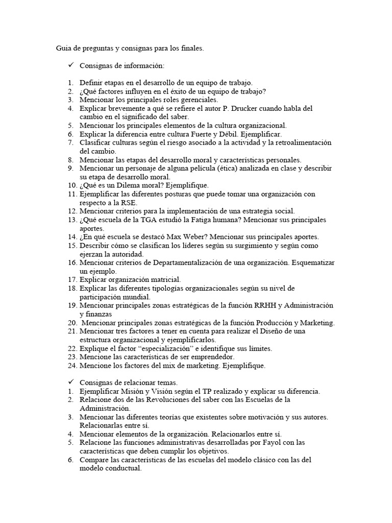 Consignas para Final 2019 | PDF | Marketing | Economias