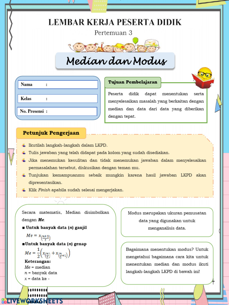 lkpd median dan modus | PDF