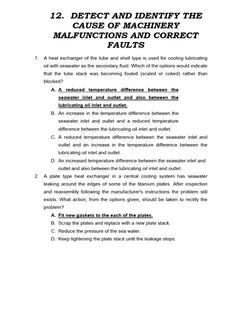 Detect and Indentity The Cause of Machinery Ma-1 | PDF | Piston ...
