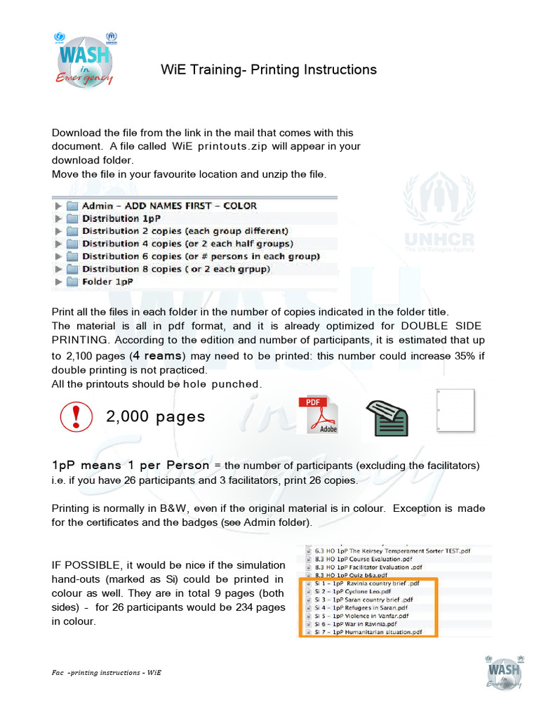 Printing Instructions | PDF | Zip (File Format) | Computer File