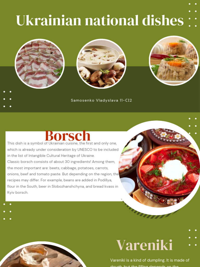Ukrainian National Dishes | PDF